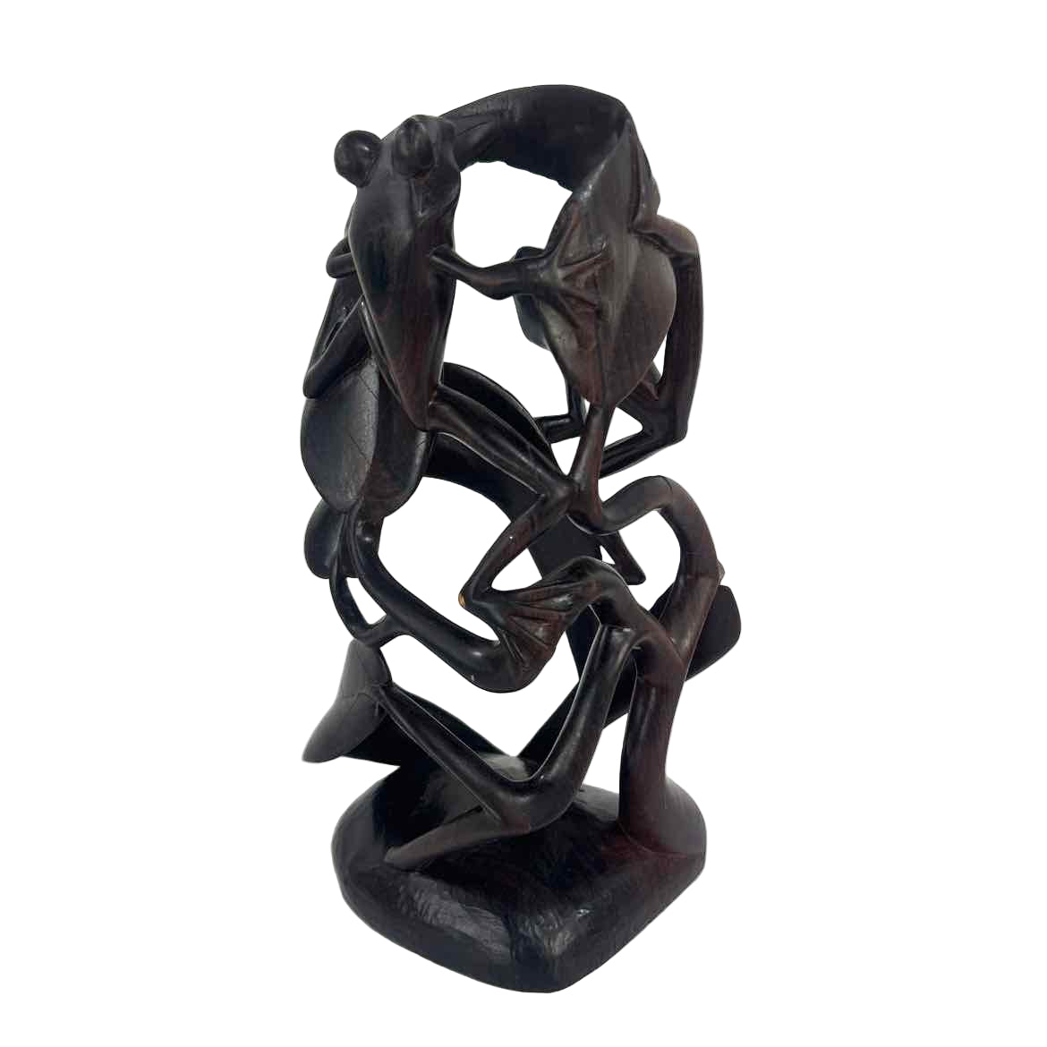 Carved Wooden Frogs Sculpture – Found Furnishings