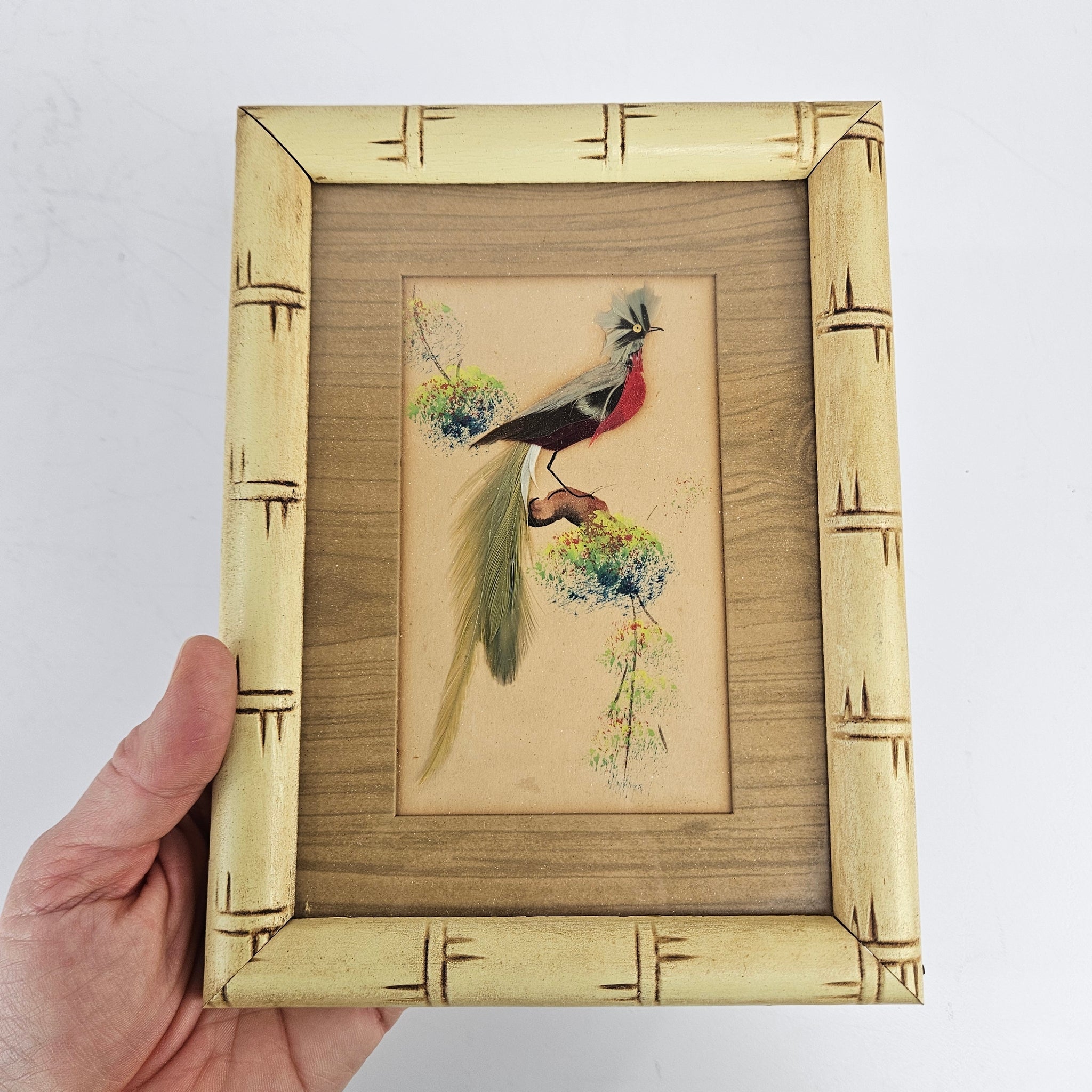 Feather Art Bird Painting – Found Furnishings