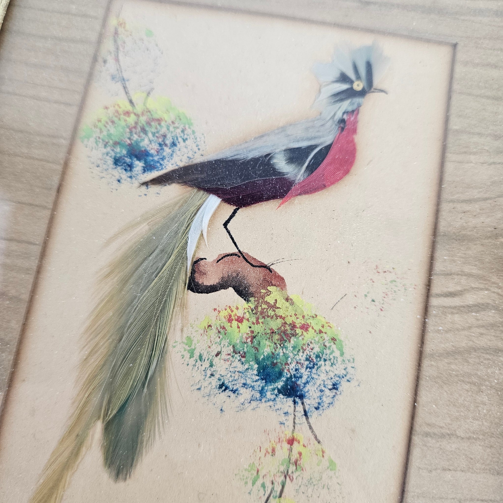 Feather Art Bird Painting – Found Furnishings