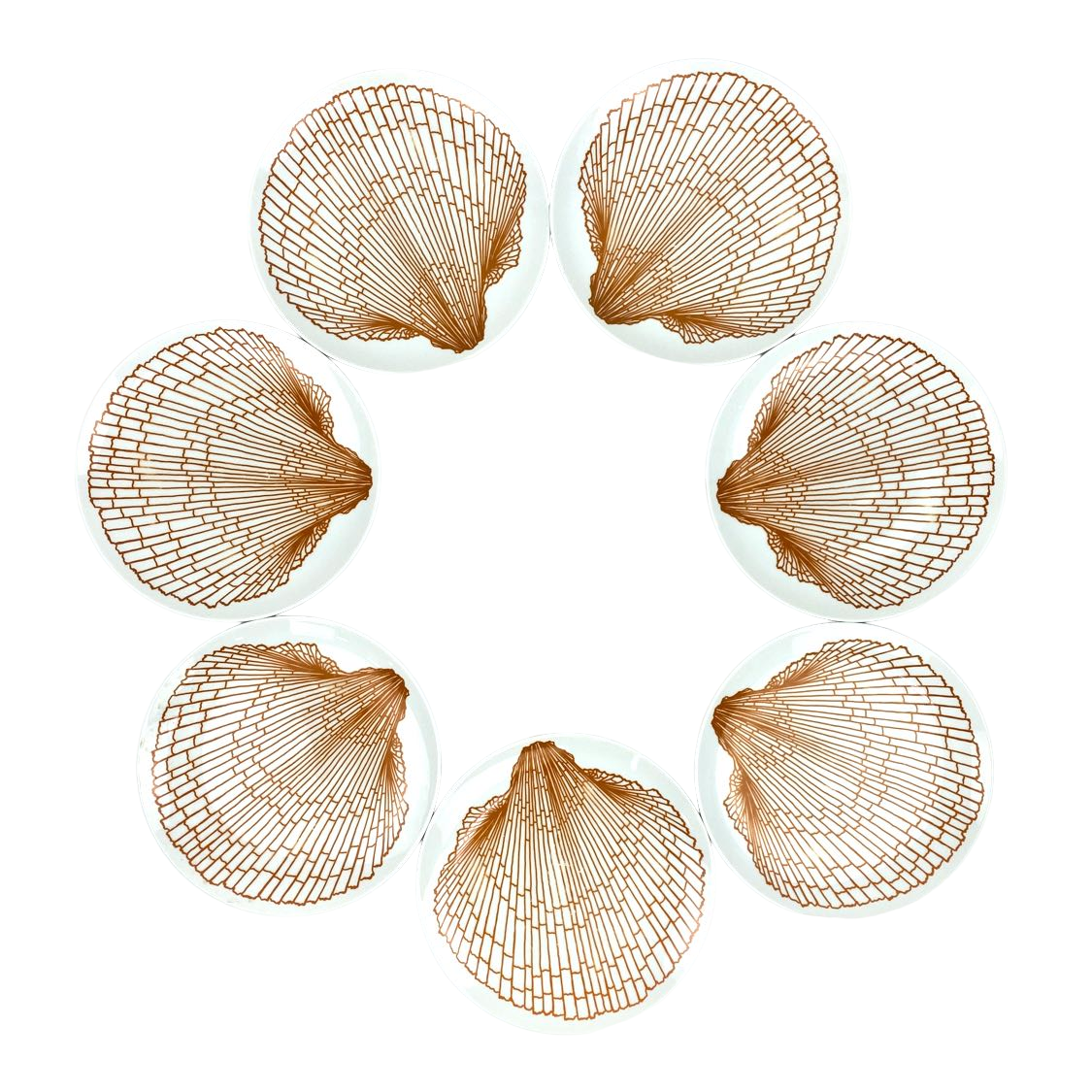 1970s Orange Shell Plates – Found Furnishings