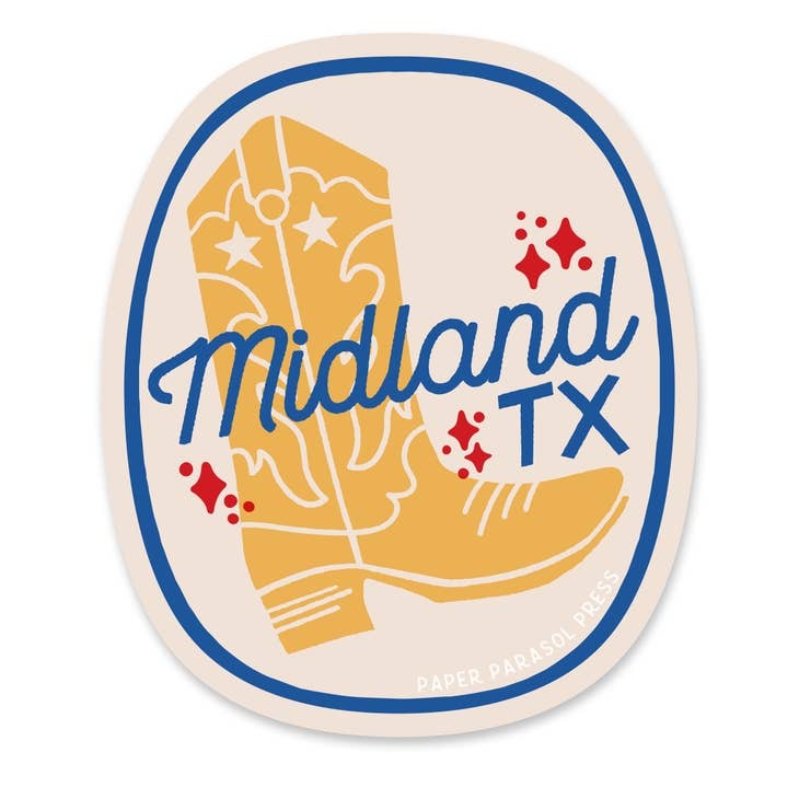 Midland Texas Boot Sticker – Found Furnishings