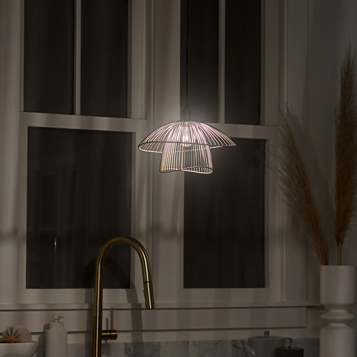 Modern Metal Wire Pendant – Found Furnishings